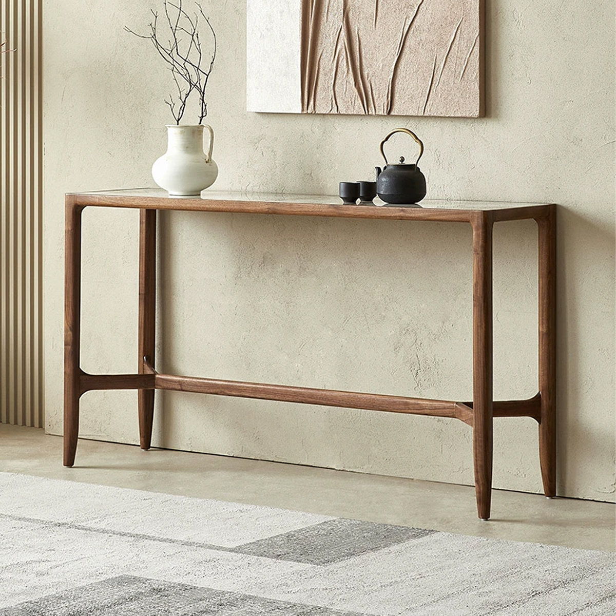 Rite Treasure 62.99" Brown Rectangular Solid Wood;Sintered Stone Console Table - Wayfair Canada